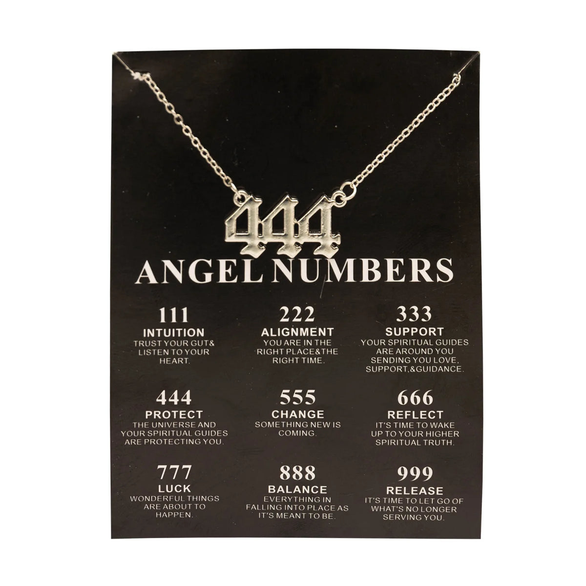 Lucky Angel Number 444 Pendant Necklace (Silver) – One Lucky Wish